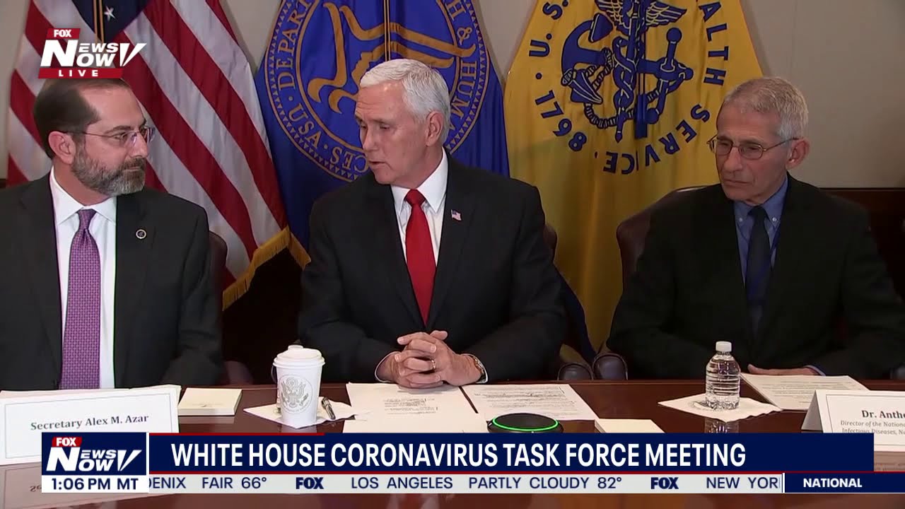 WHITE HOUSE TASK FORCE: VP Pence has meeting with HHS - YouTube