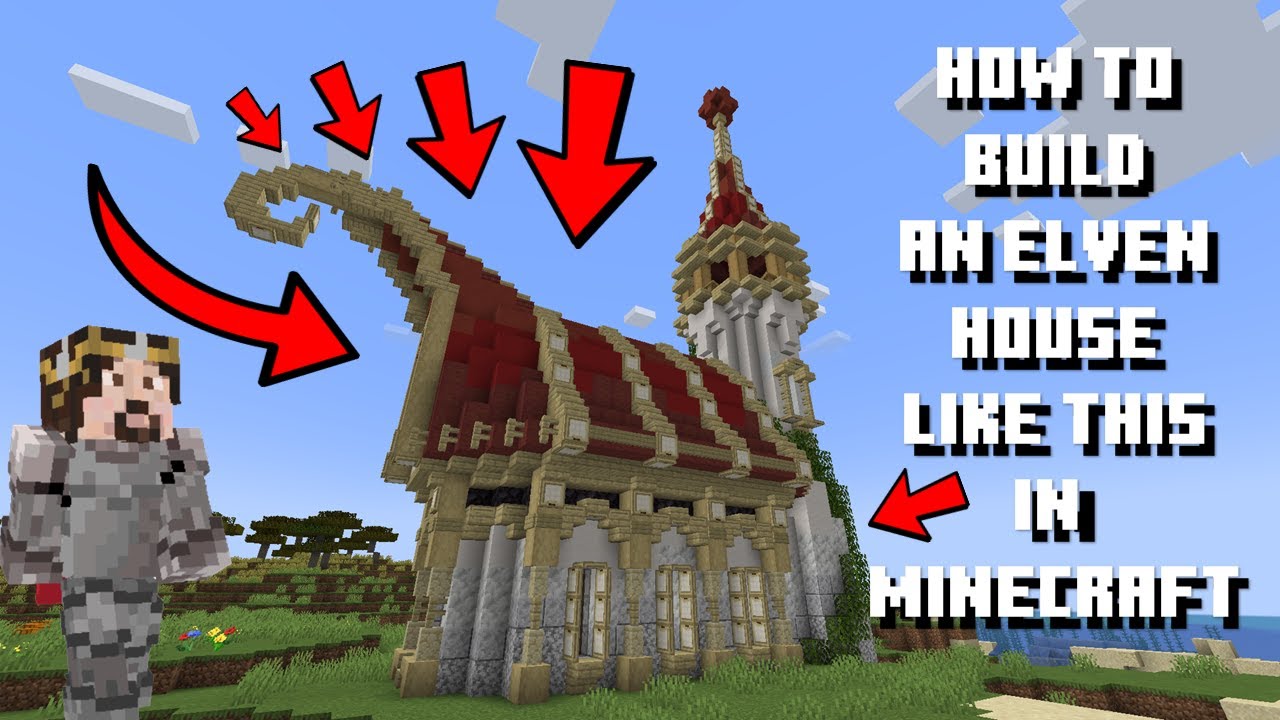 How to build ELVEN HOUSES in Minecraft! - Tutorial - YouTube