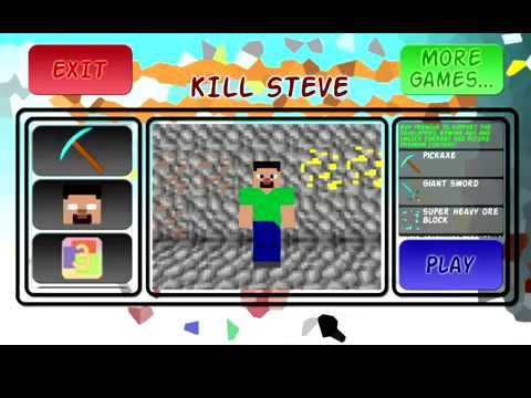 KILL STEVE ANDROID GAME (Minecraft Steve killer) - YouTube