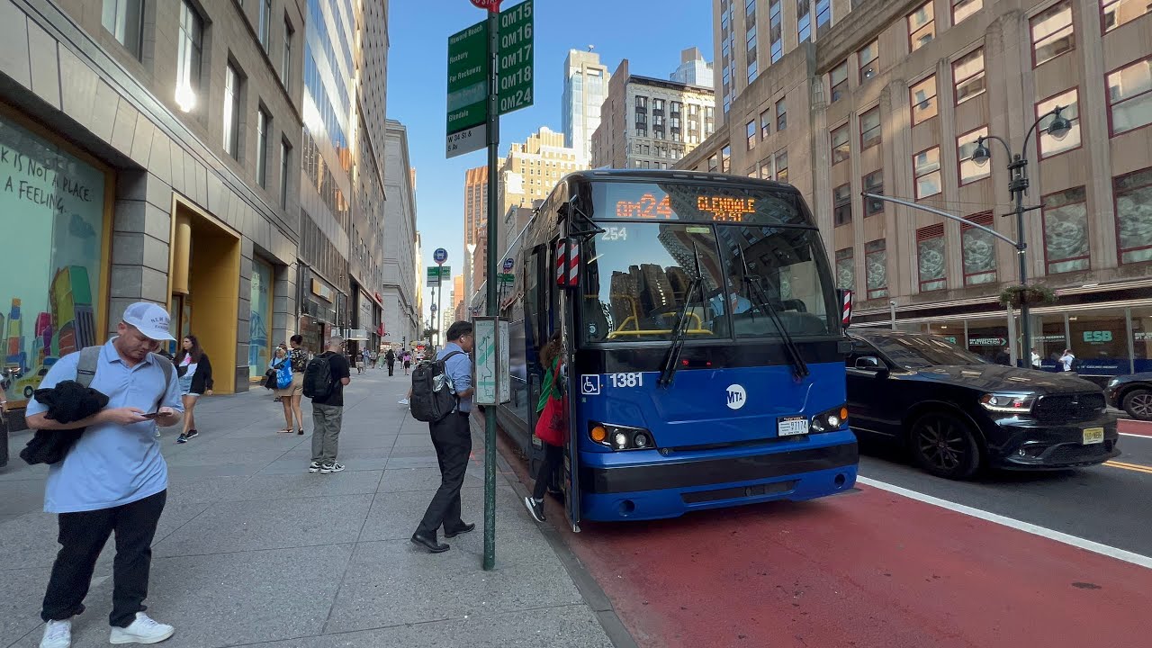 MTA Bus Company 2021-23 Prevost X3-45 Commuter 1381 on Route QM24 ...
