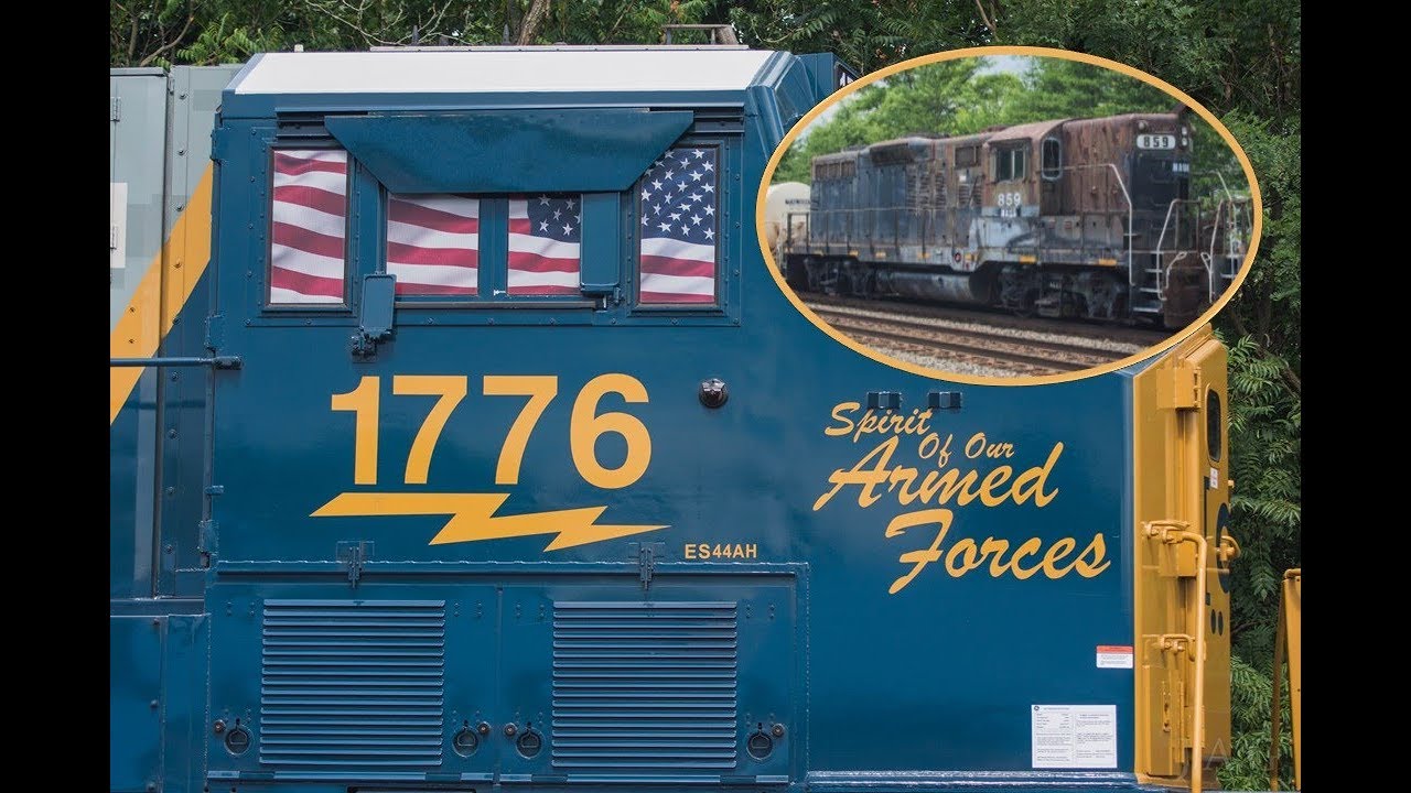 A trio of interesting trains on the RF& Ex N&W GP9's, 911/1776 and more! July 6, 2019 - YouTube