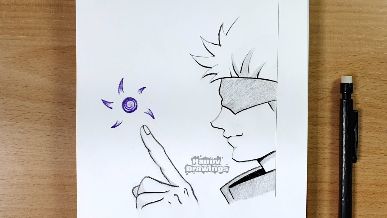 How to Draw Gojo Satoru for beginners | Easy Step by Step Tutorial ...