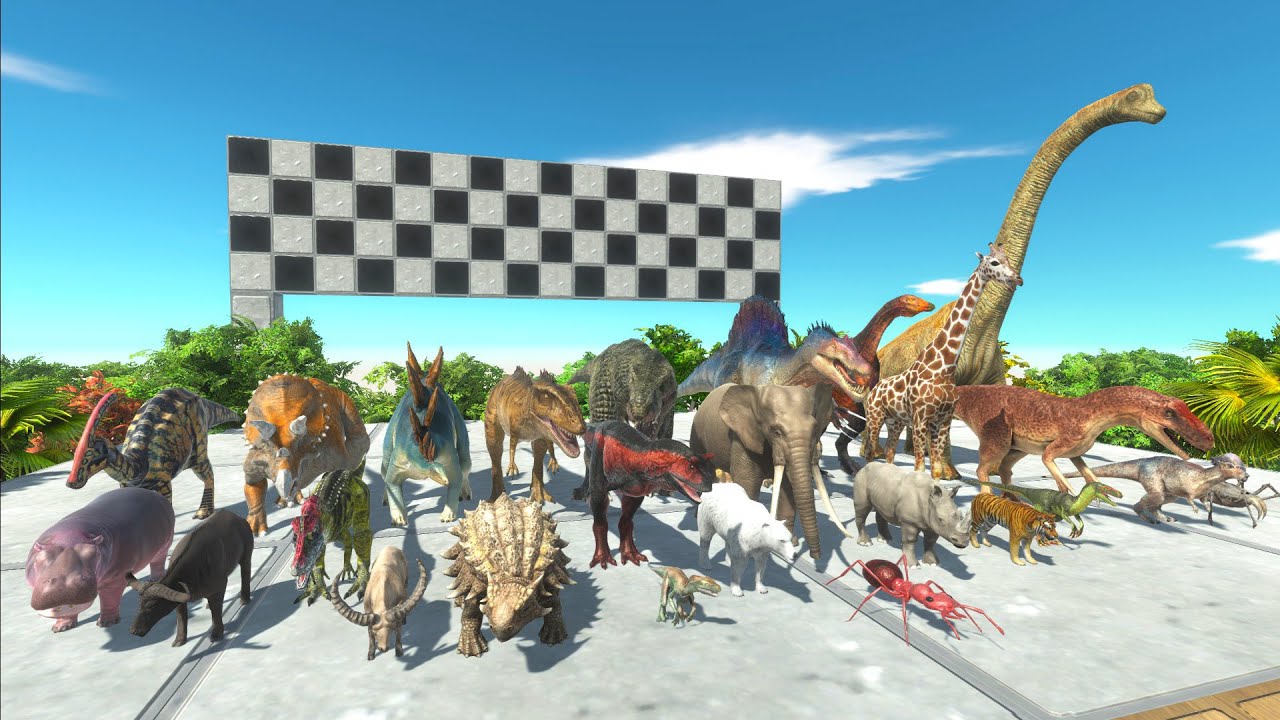 ON TOP SPEED CLIMB RACE ANIMALS VS DINOSAURS - TO ON TOP RACE - Animal ...