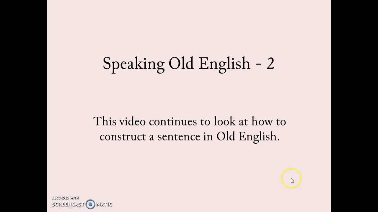 Speaking Old English - 2 - YouTube
