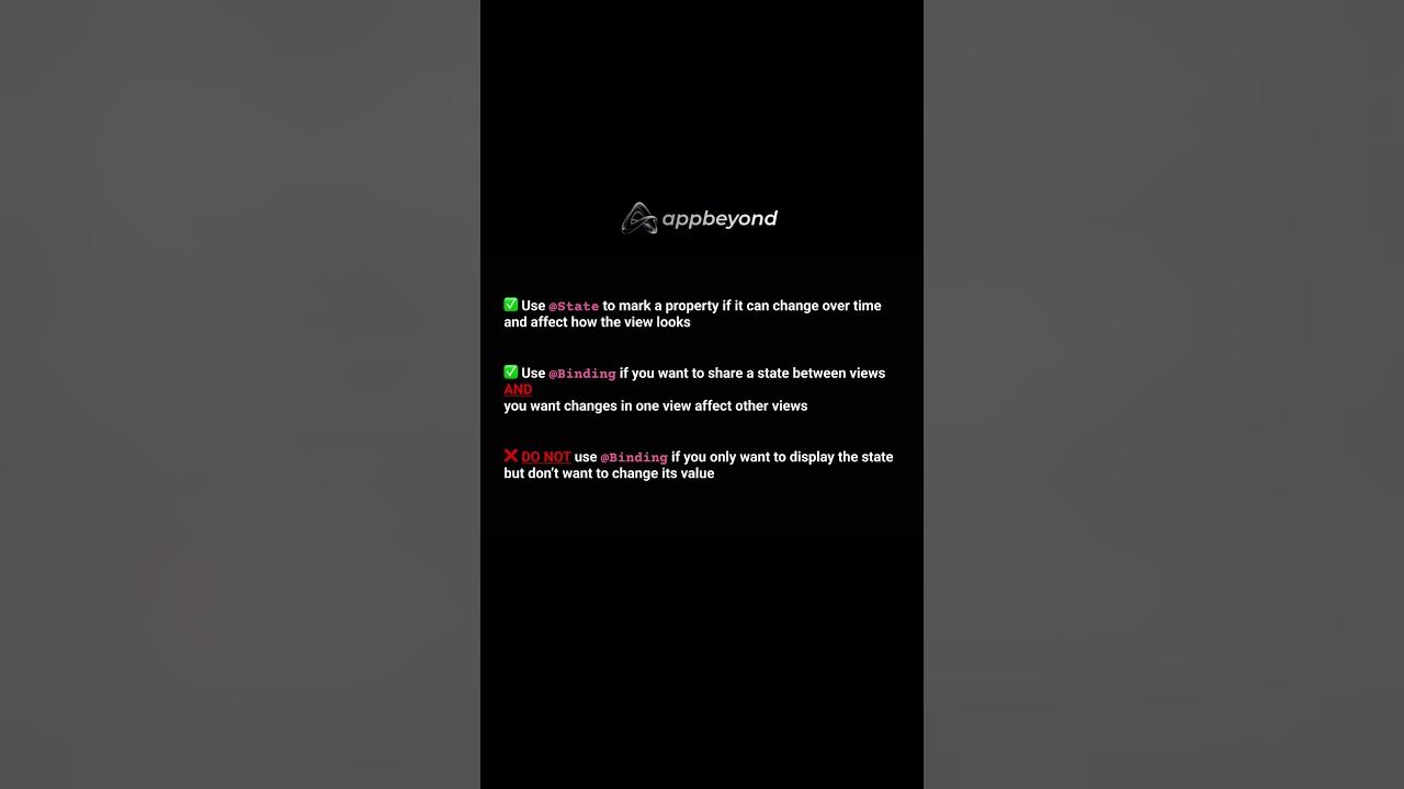 @State vs @Binding in SwiftUI #swift #ios #shorts - YouTube