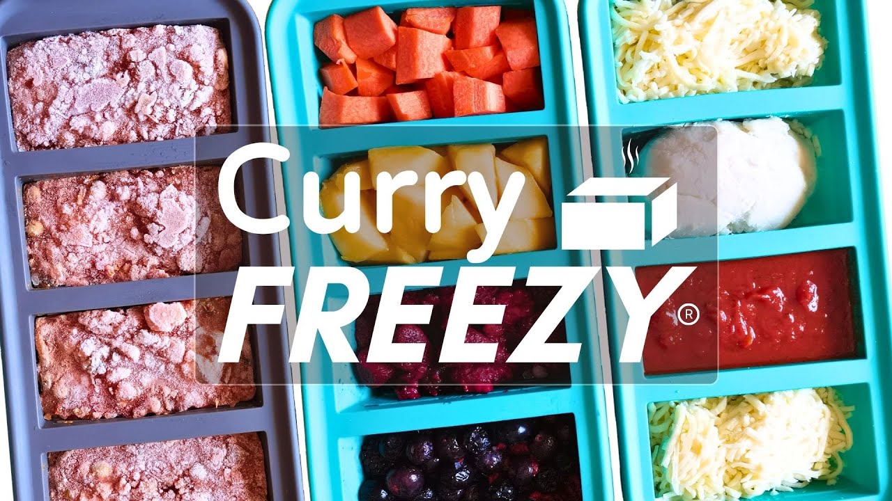 CURRY FREEZY Silicone Freezing Tray- Freeze & Store Soup, Curries and ...