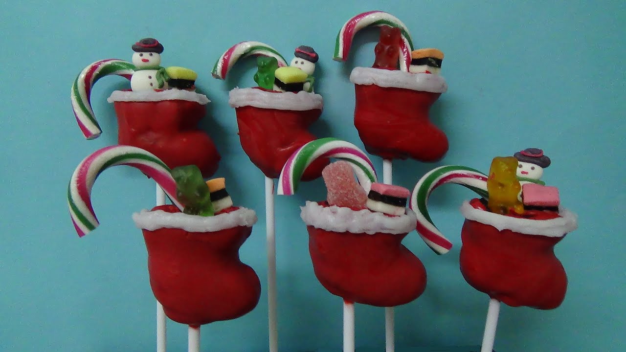 cake pops xmas stockings (part 1) - YouTube