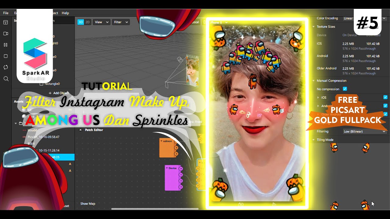 Cara Membuat Filter Instagram AMONG US terAesthetic (makeup, lut dan ...