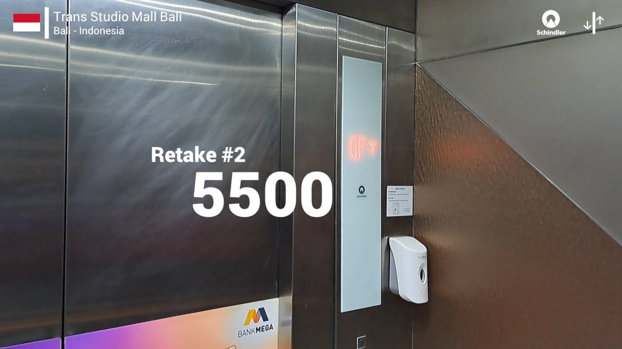 [R2] Schindler 5500 MRL Elevators - Trans Studio Mall, Denpasar, ID - YouTube