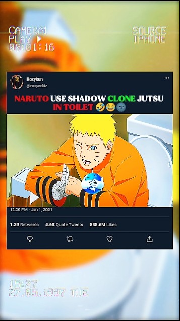 NARUTO USE SHADOW CLONE JUTSU IN TOILET 🤣🌚 - YouTube