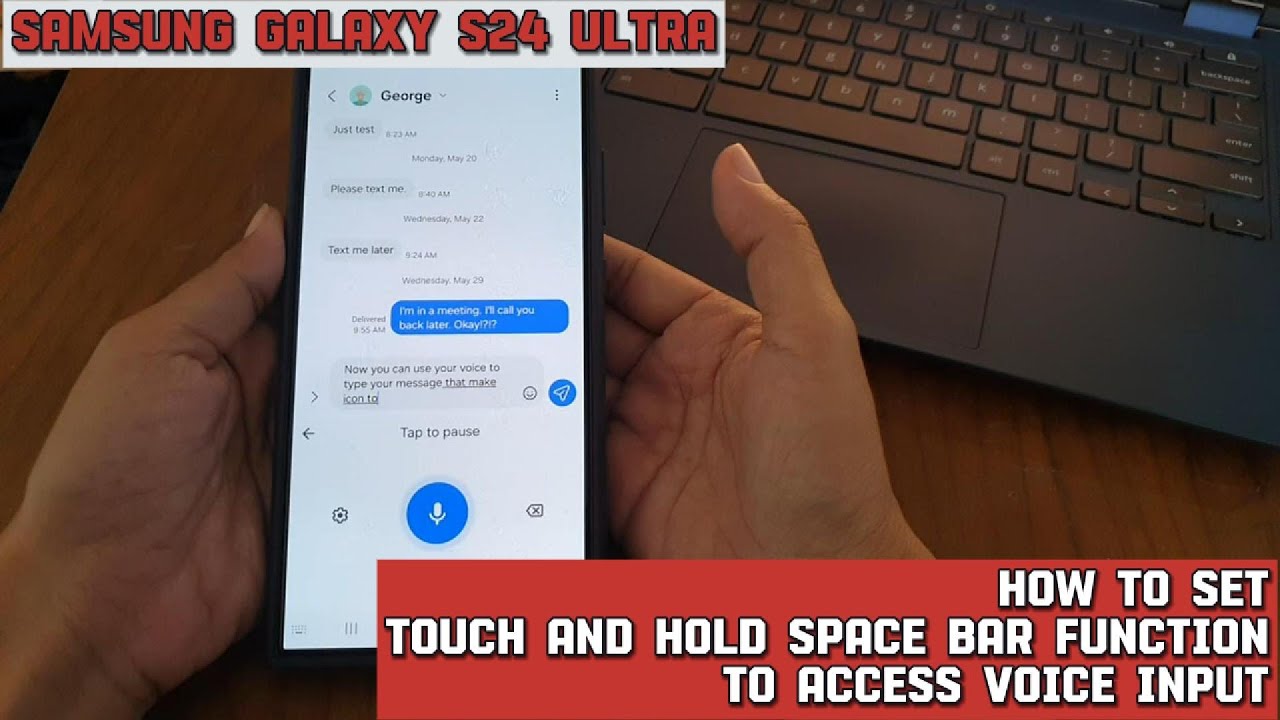 How to set touch and hold space bar function to access voice input on ...
