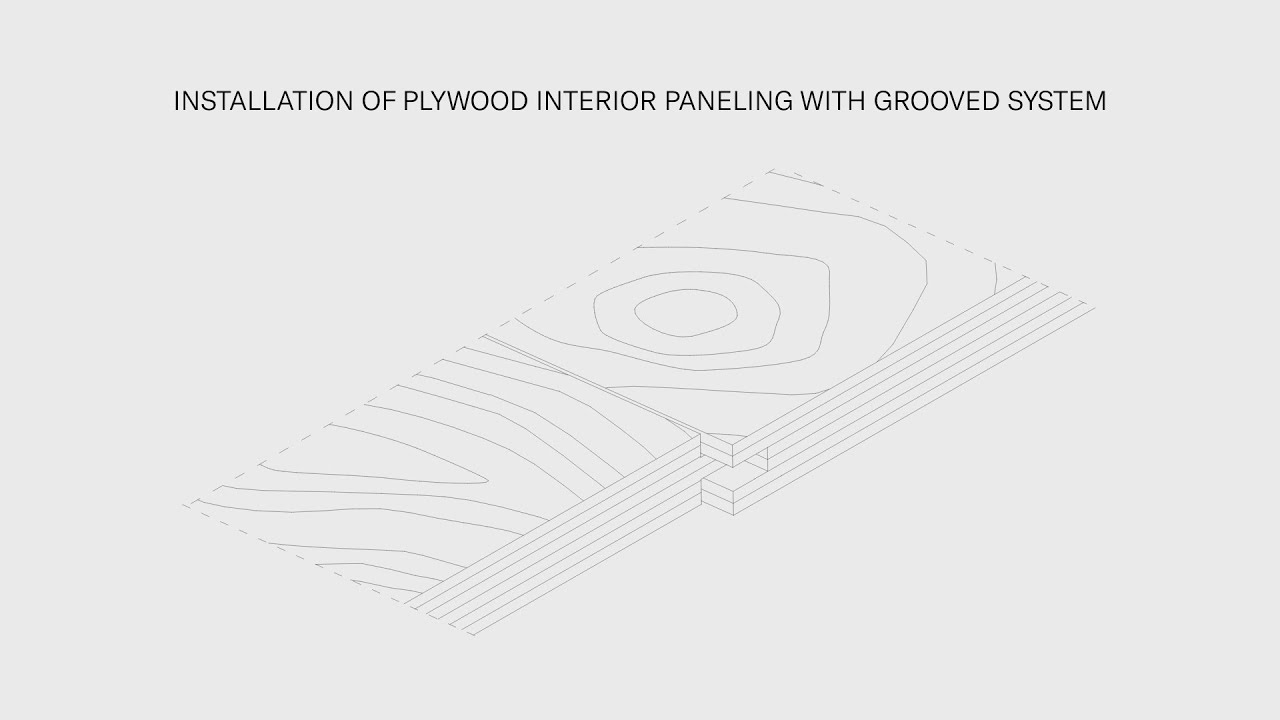 Installation of plywood interior paneling with grooved system | PARKLEX ...