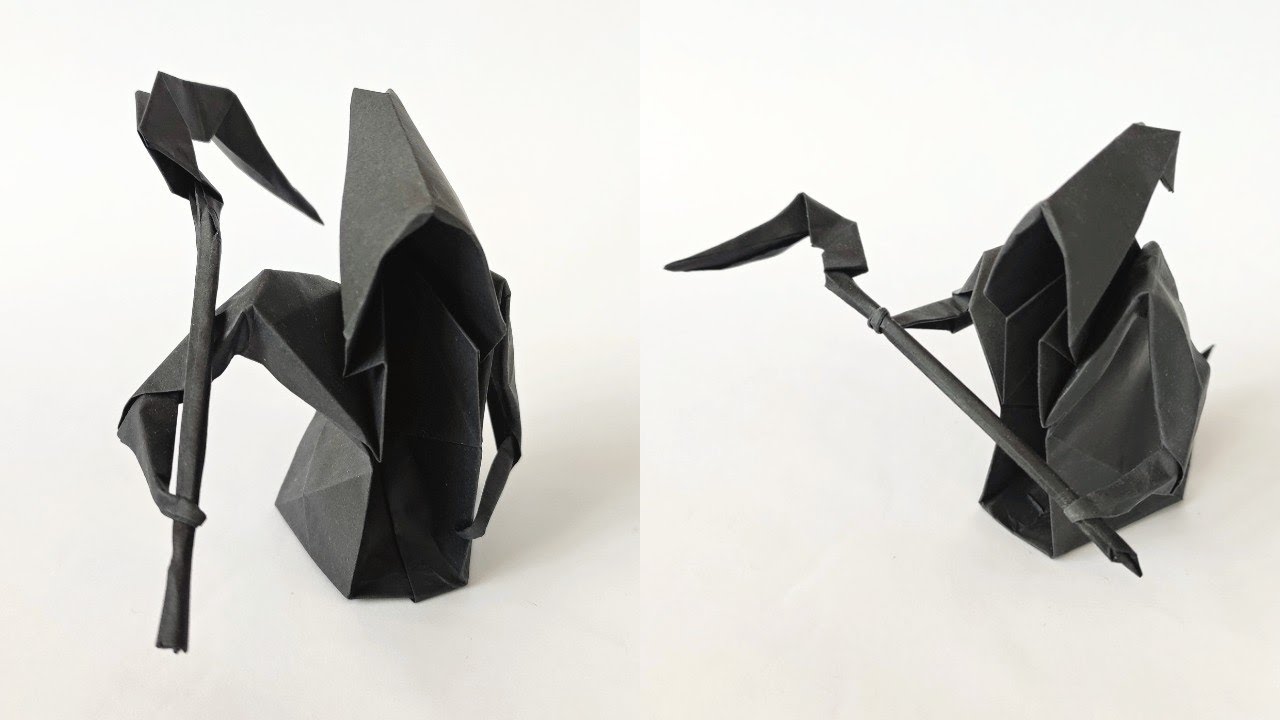 Origami death scythe | How to make a paper scythe - YouTube