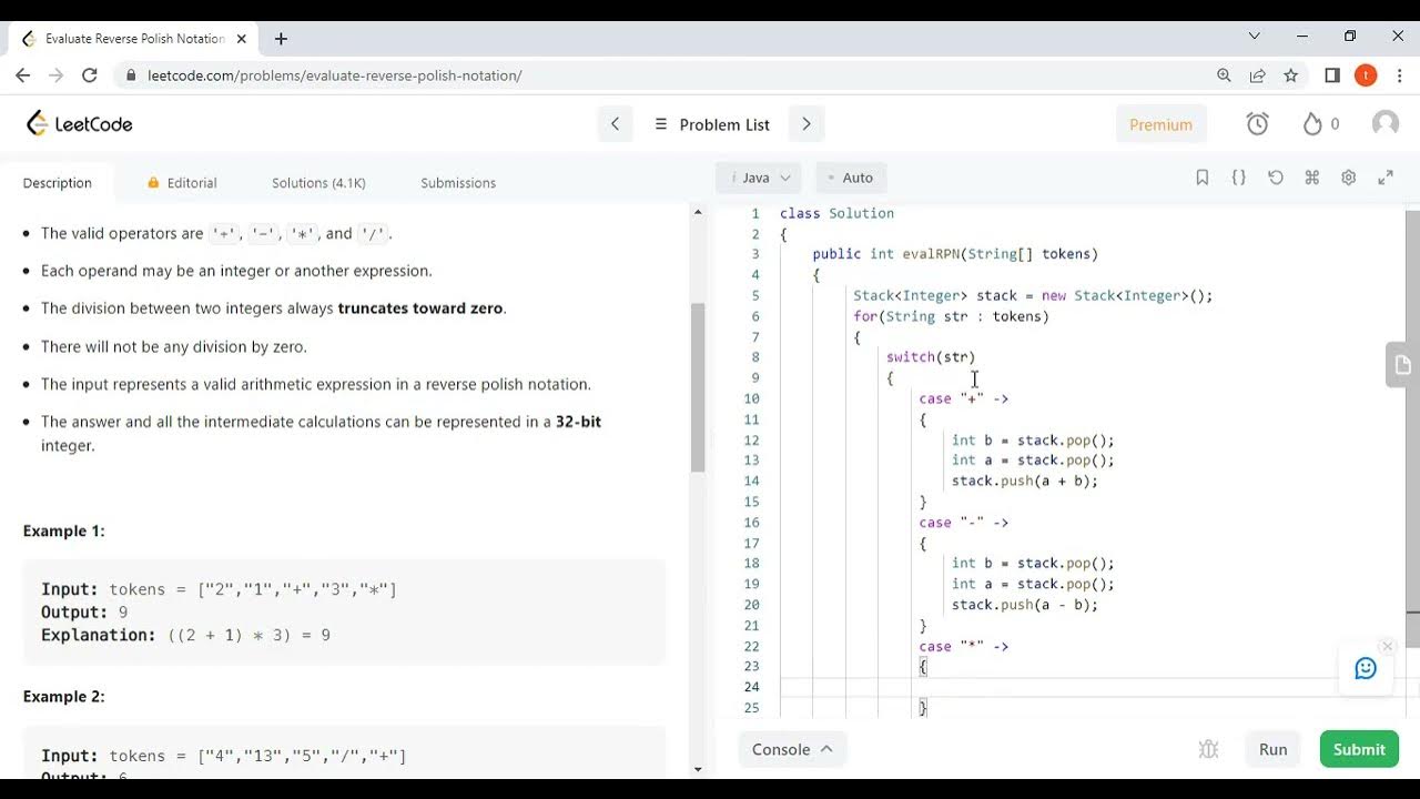 Leetcode 150 Evaluate Reverse Polish Notation Stack Youtube