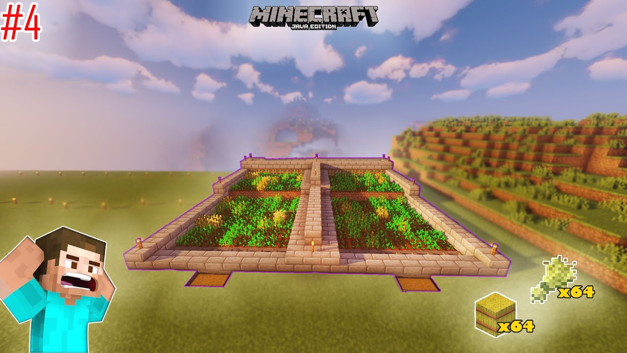 MAKING A SUPER EFFICIENT FOOD FARM | MINECRAFT JAVA EDITION | Episode 4 ...