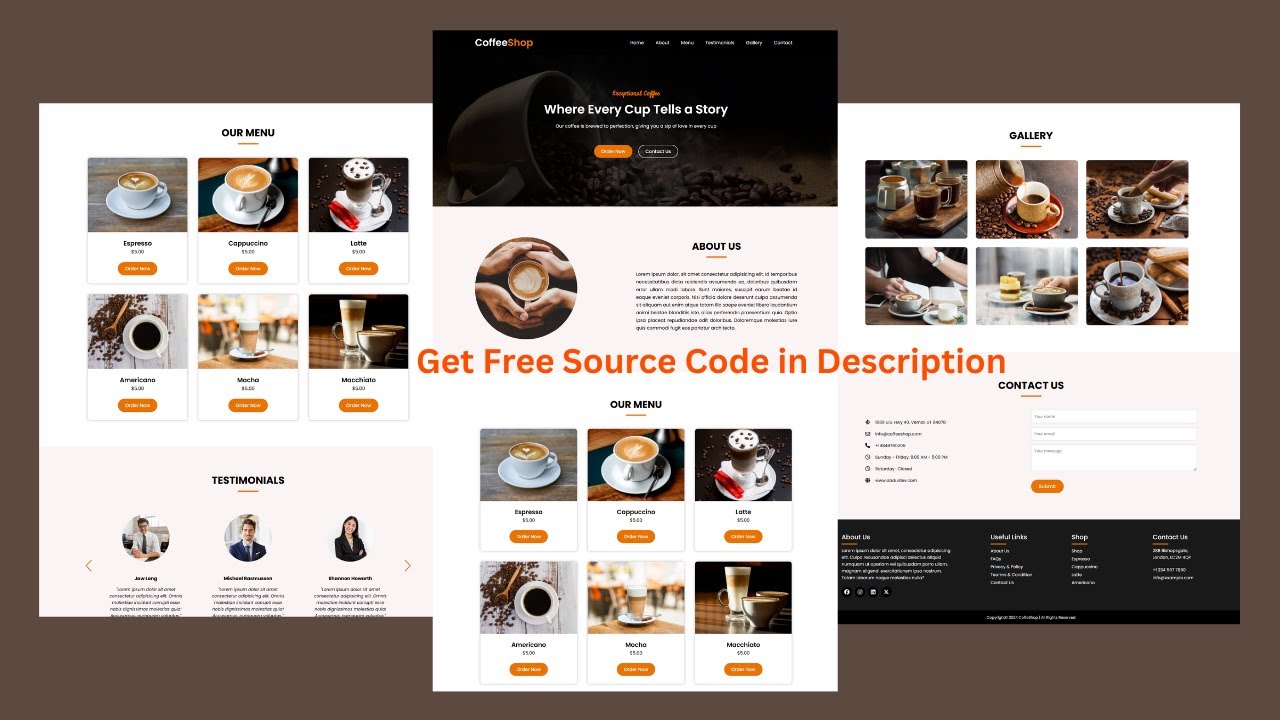 Create a Responsive Coffee Website Using HTML, CSS and JavaScript | Free Source Code - YouTube