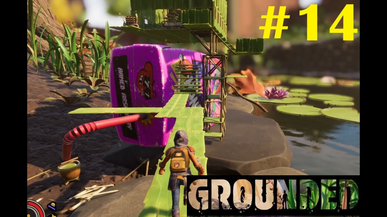 #14 Grounded - Started on new base over juice box, crafted lvl 2 axe # ...