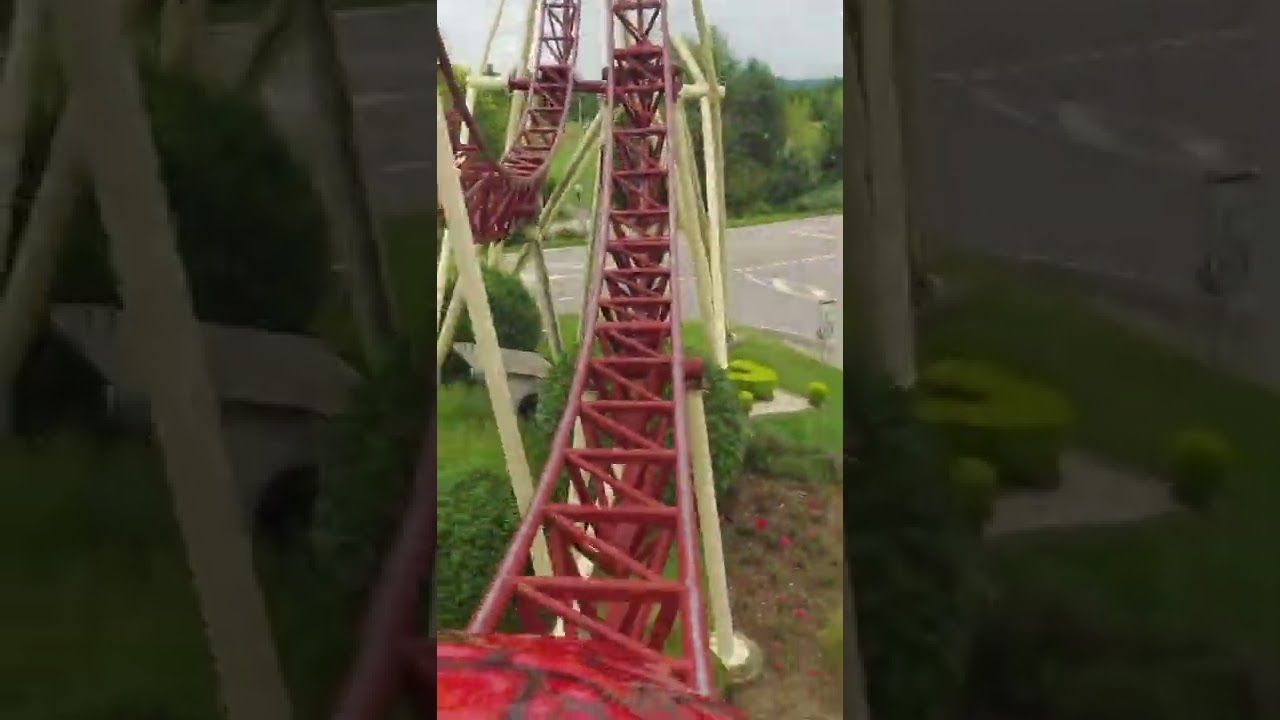 Unique Looping Shuttle Roller Coaster Cobra at Connyland by PAX POV # ...