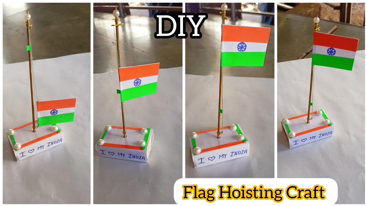 Republic Day Craft| Republic Day Flag Hoisting At Home| Republic day ...