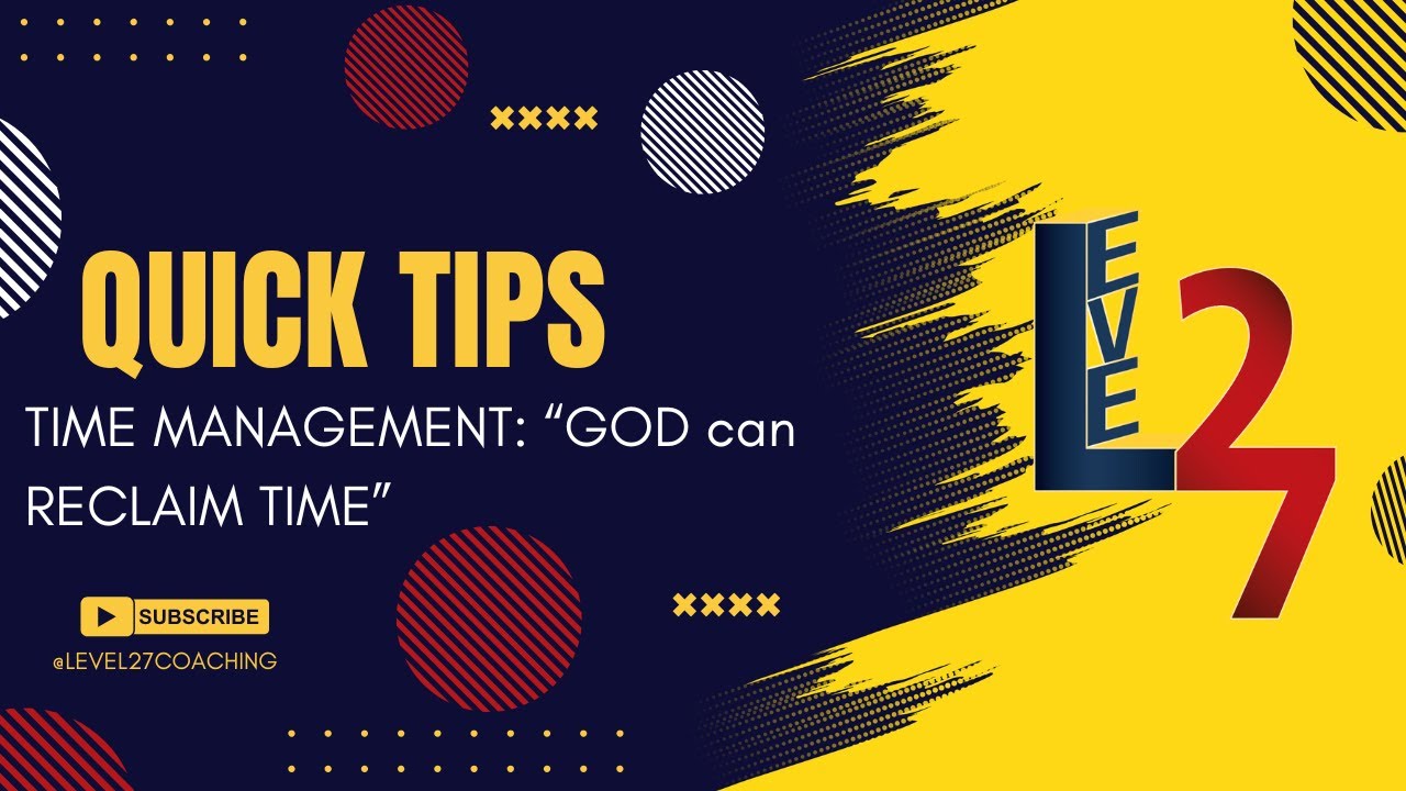 TIME MANAGEMENT: "GOD can RECLAIM TIME" - YouTube