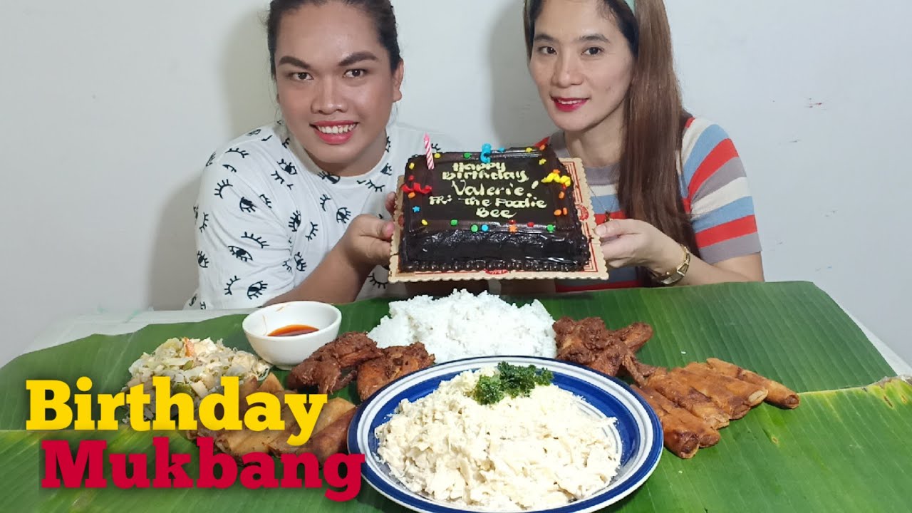 Birthday Mukbang (Vavaeng Maharoot) Filipino Food Mukbang - YouTube