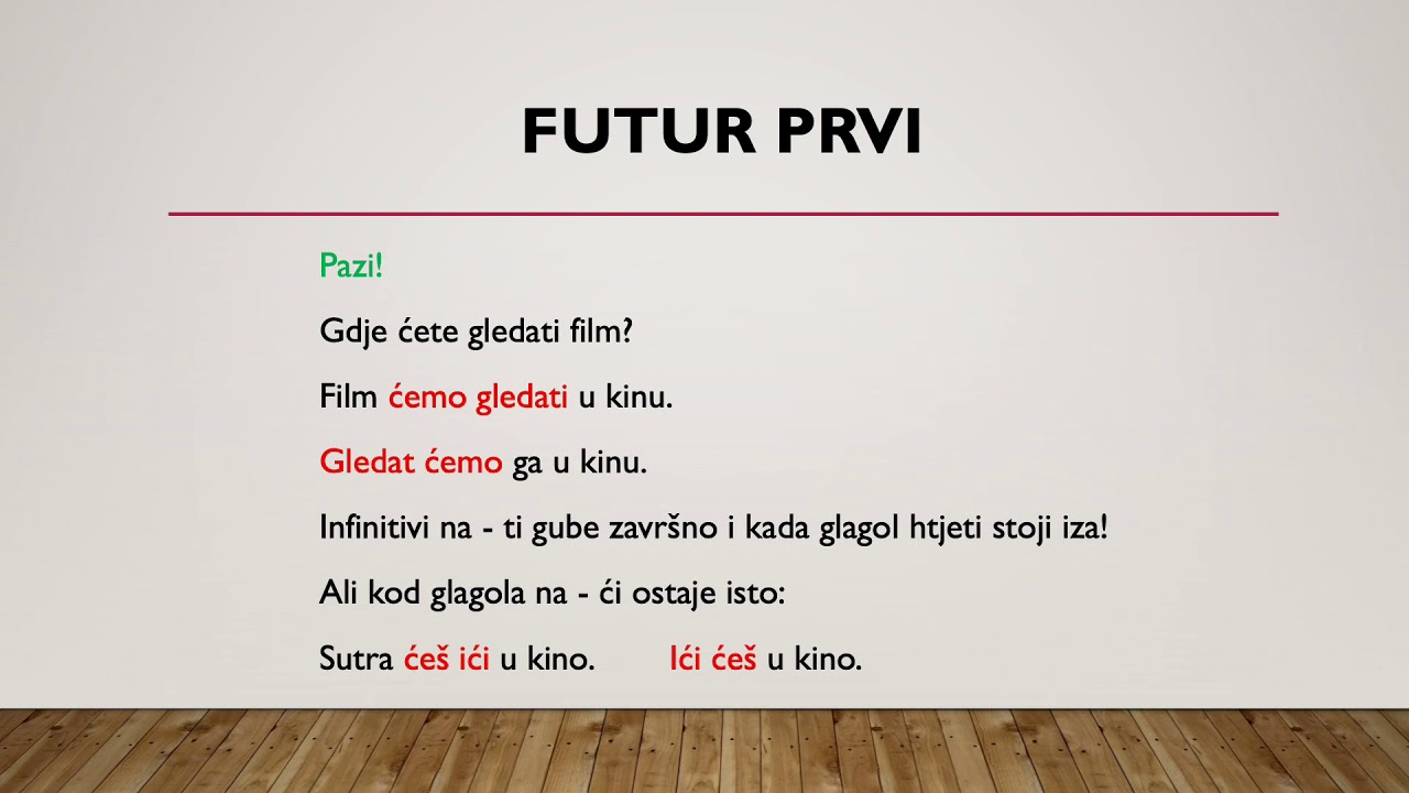Hrvatski jezik - 5. razred - Futur prvi - Obrada - YouTube