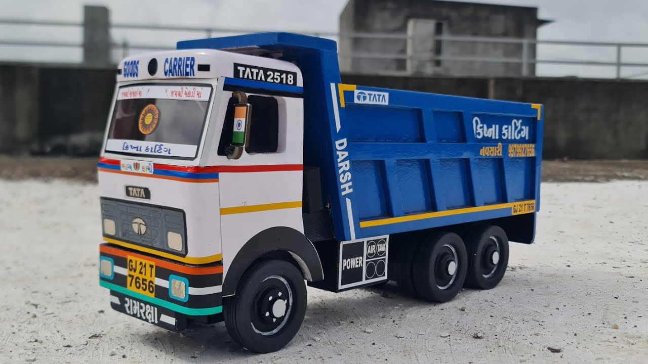 tipper miniature | tata 2518 hwva truck | tipper miniature model - YouTube