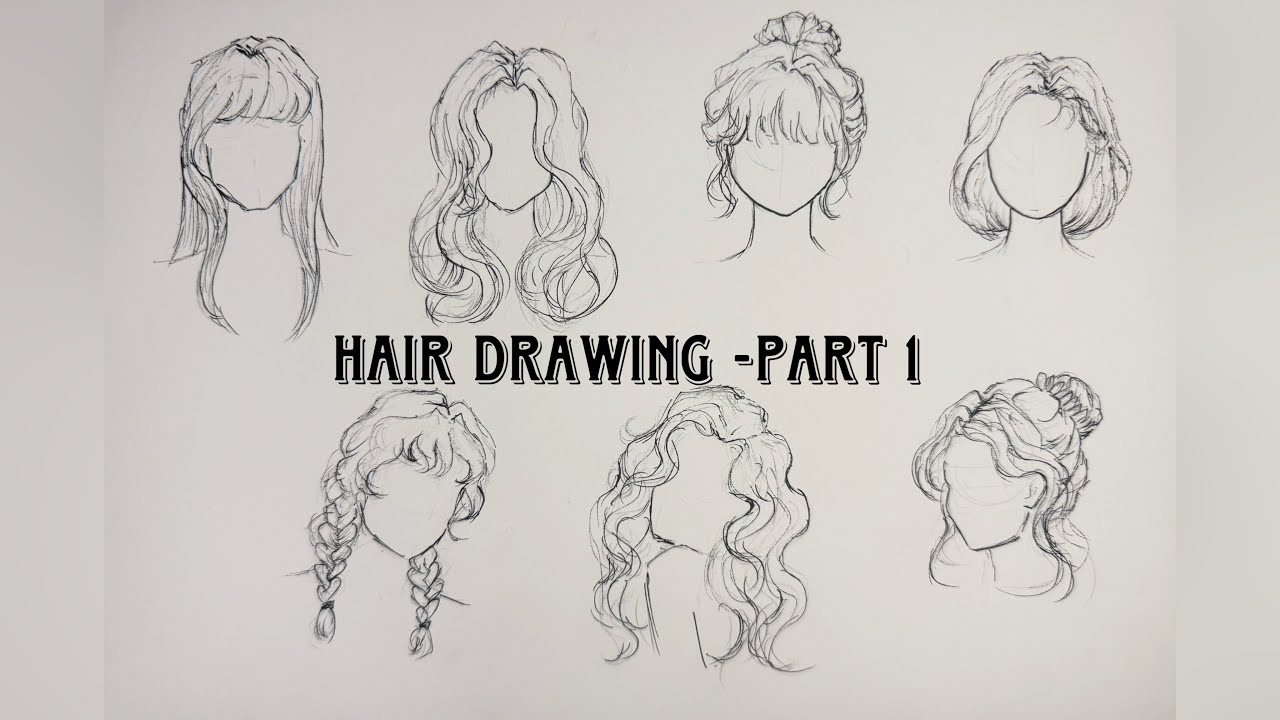 Hair Drawing Tutorial- Part 1 - YouTube