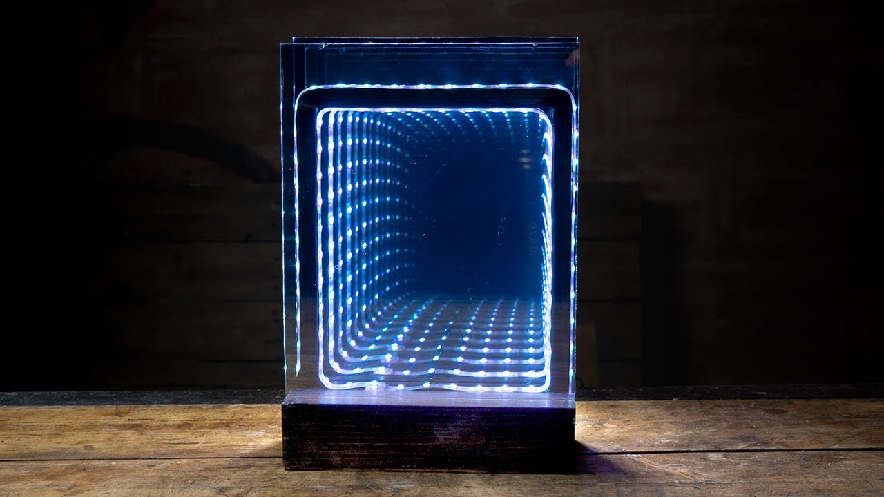 LED Infinity Illusion Mirror ! How To Make Two-Way-Mirror - YouTube