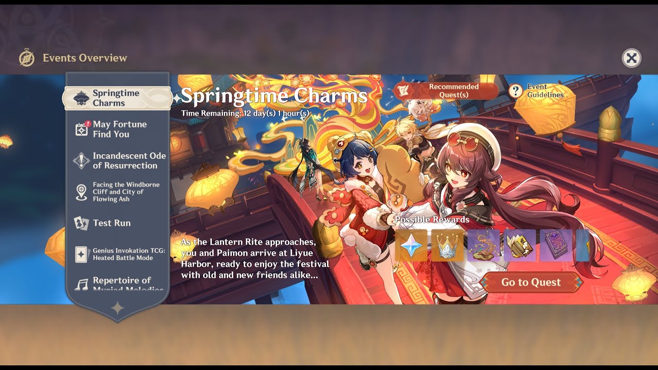 【GI 5.3】Springtime Charms - Story/Event Gameplay - No Commentary - YouTube