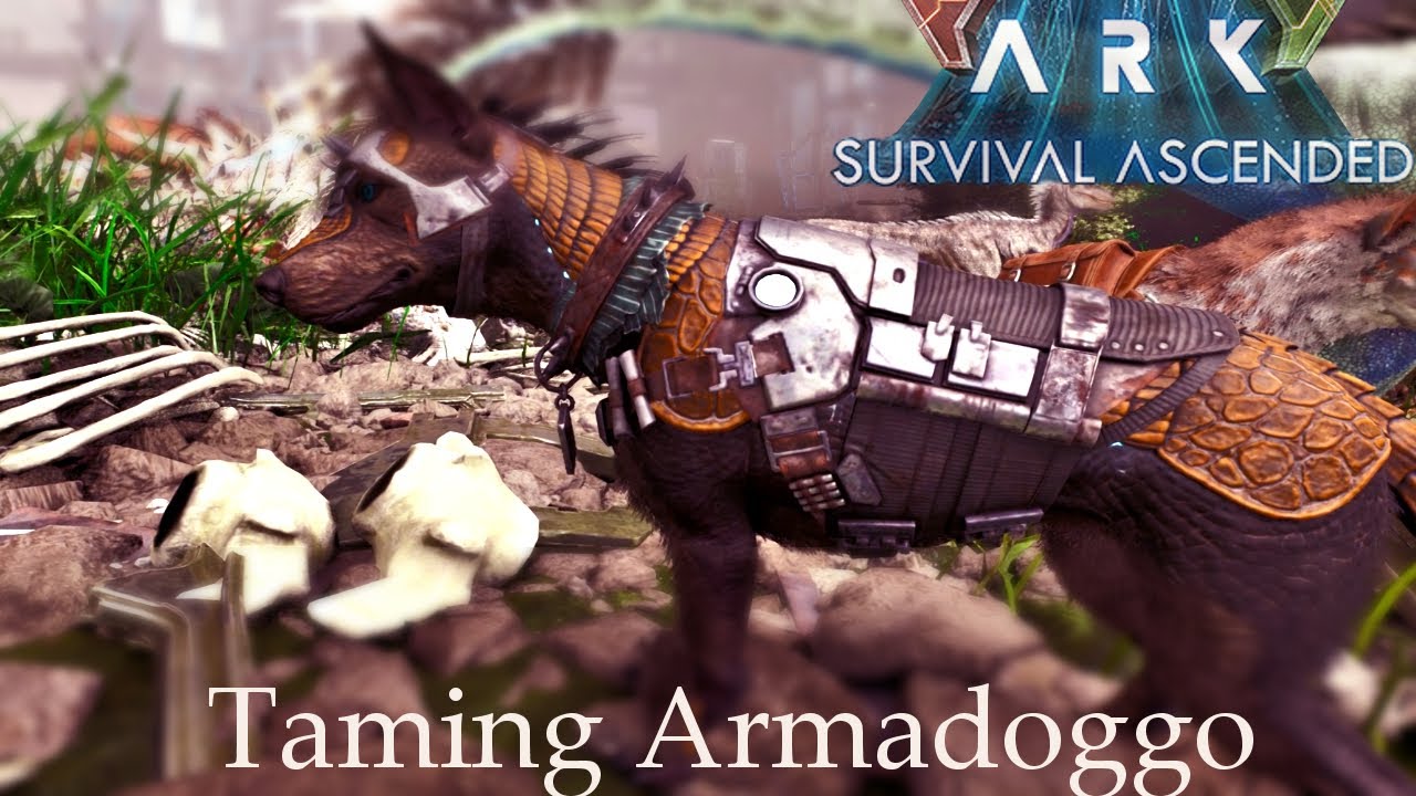 Ark Ascended Extinction Taming Armadoggo. - YouTube
