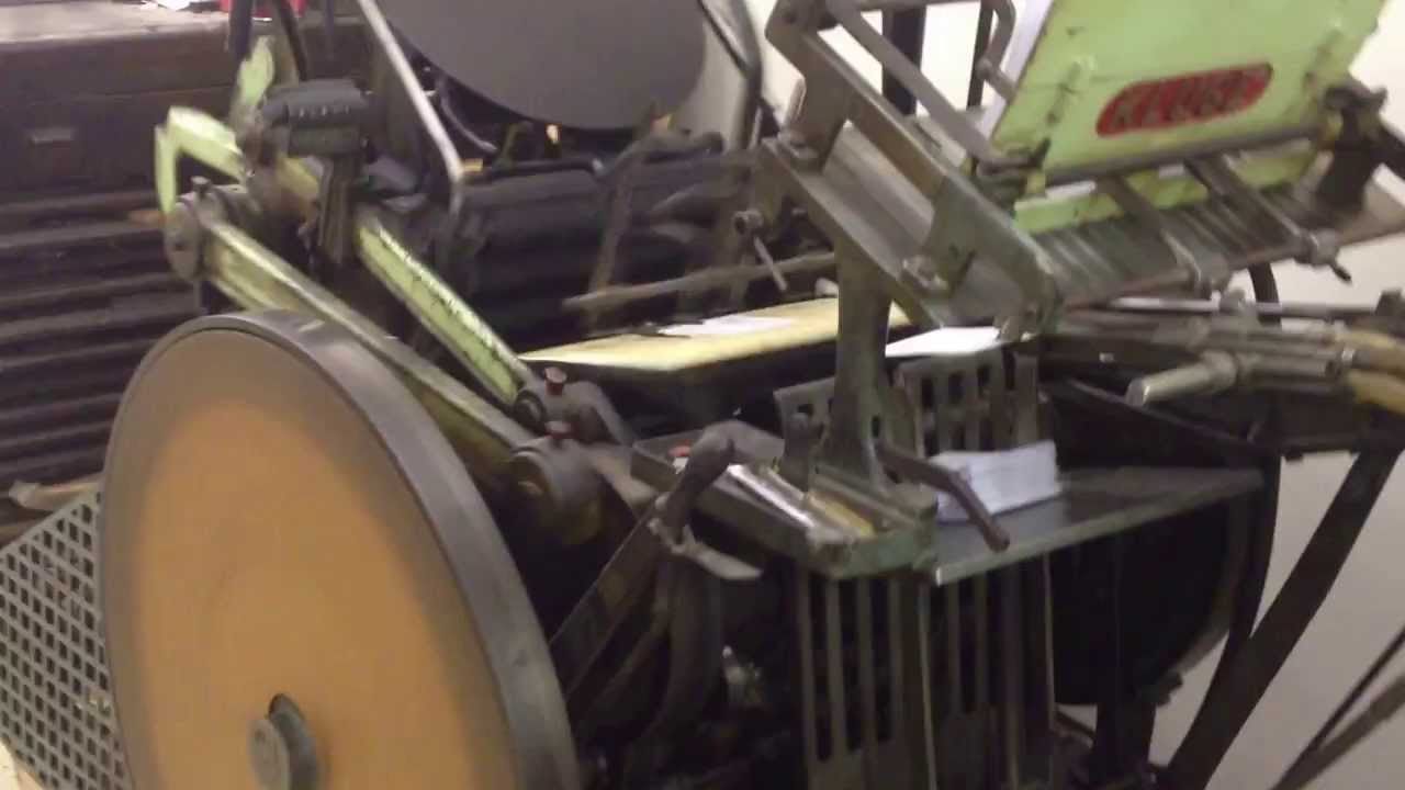 Kluge Automatic Letterpress part 2 - YouTube