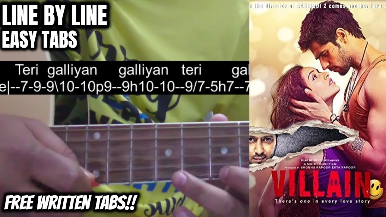 Galliyan Guitar Tabs Tutorial | Ek Villain | Shubham Joshi - YouTube
