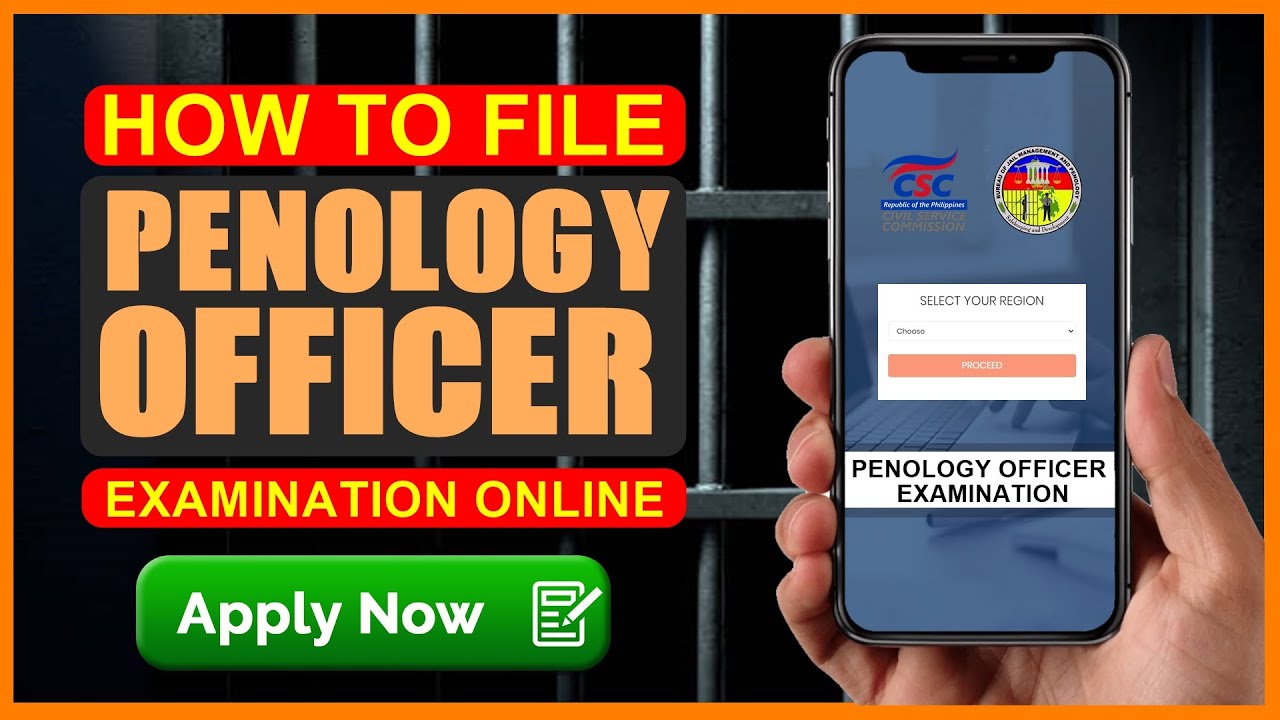 HOW TO FILE PENOLOGY OFFICER EXAMINATION ONLINE - YouTube
