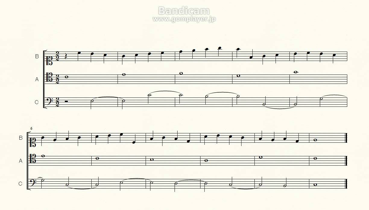 厳格対位法 転回可能 3声 混合類 長旋法 | Invertible counterpoint in 3 voices ...