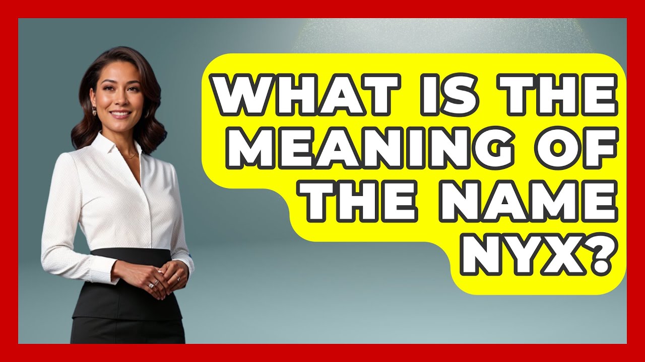 What Is The Meaning Of The Name Nyx? - Art Across Cultures - YouTube