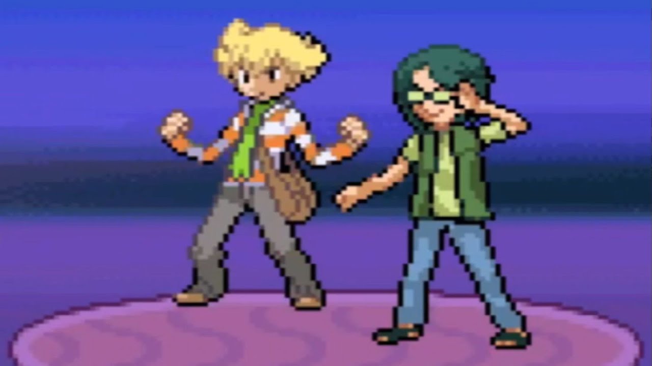 Pokemon Azure Platinum Hard Mode - vs Rivals Barry and Conway (Tag ...