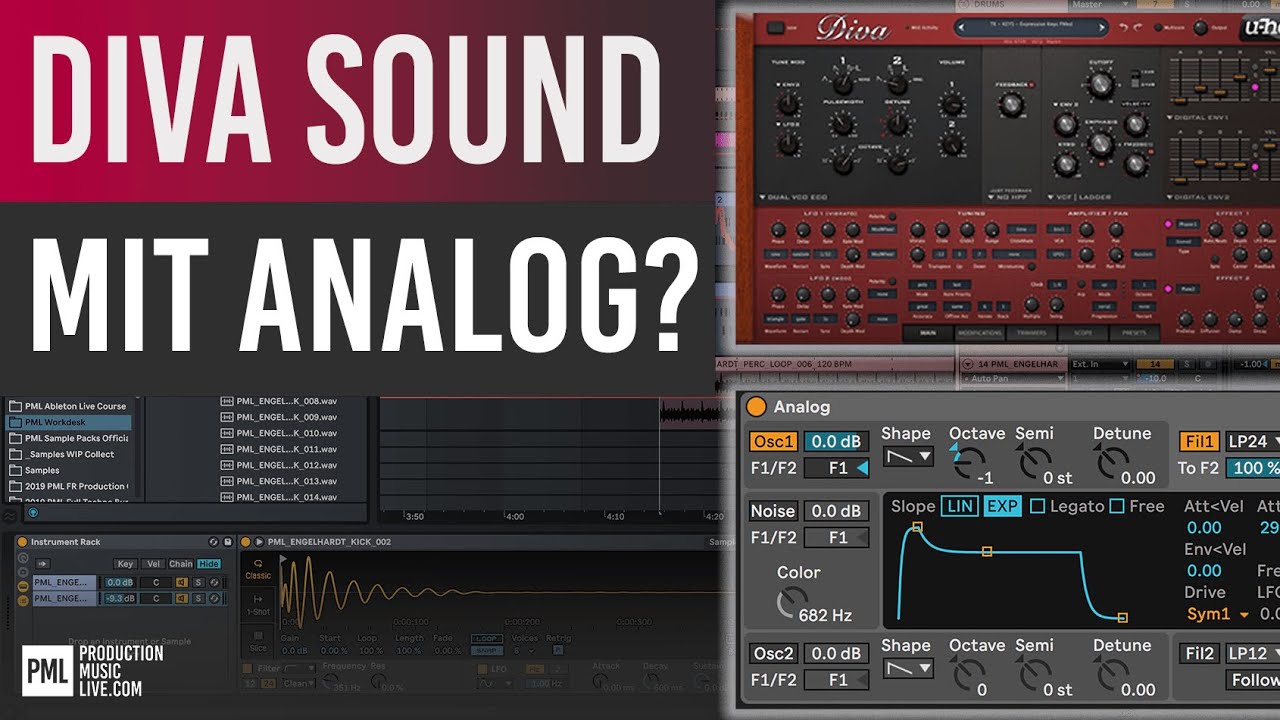 DIVA Sound mit Ableton ANALOG | Sound Design Tutorial - YouTube