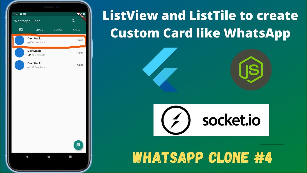 Listview And Listtile In Flutter To Create Custom Card Like Whatsapp 3543