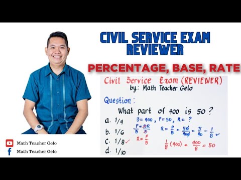 CIVIL SERVICE EXAM REVIEWER | NUMERICAL ABILITY | PERCENTAGE, BASE ...