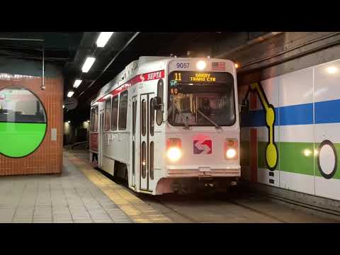 SEPTA: Underground Trolleys Looping Around at 13th St. Station