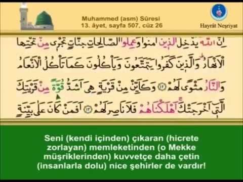Muhammed  Sûresi –Takipli ve Mealli - İshak Danış