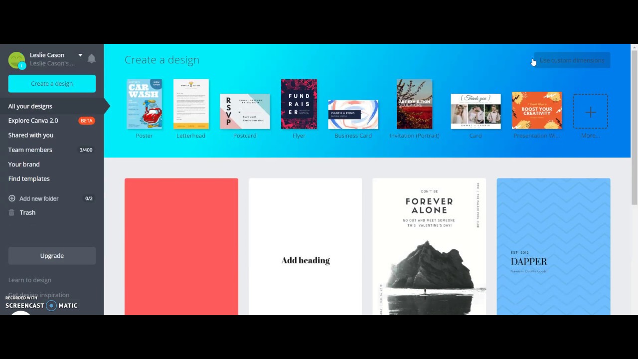 How to Use Canva Screencast- Education Technology - YouTube