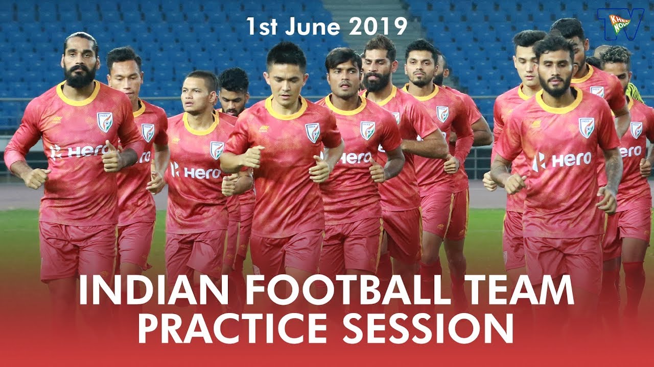 Indian Football Team's Final training session before leaving for ...