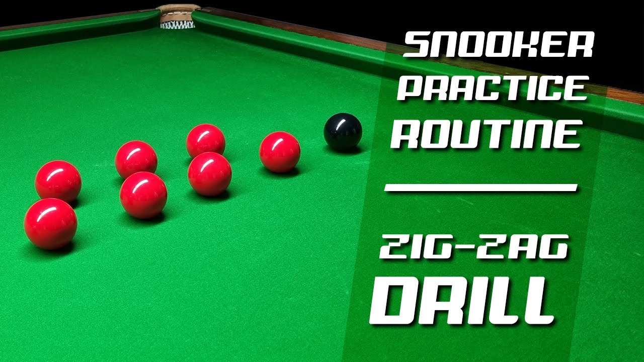 Snooker Practice Routines - 'Zig-Zag' Line Up Drill - YouTube
