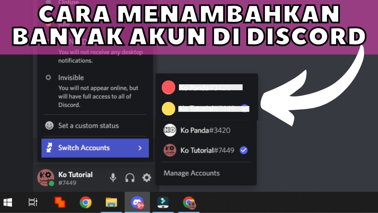 CARA TERBARU LOGIN BANYAK AKUN DI SATU DISCORD LAPTOP ATAU KOMPUTER KO ...
