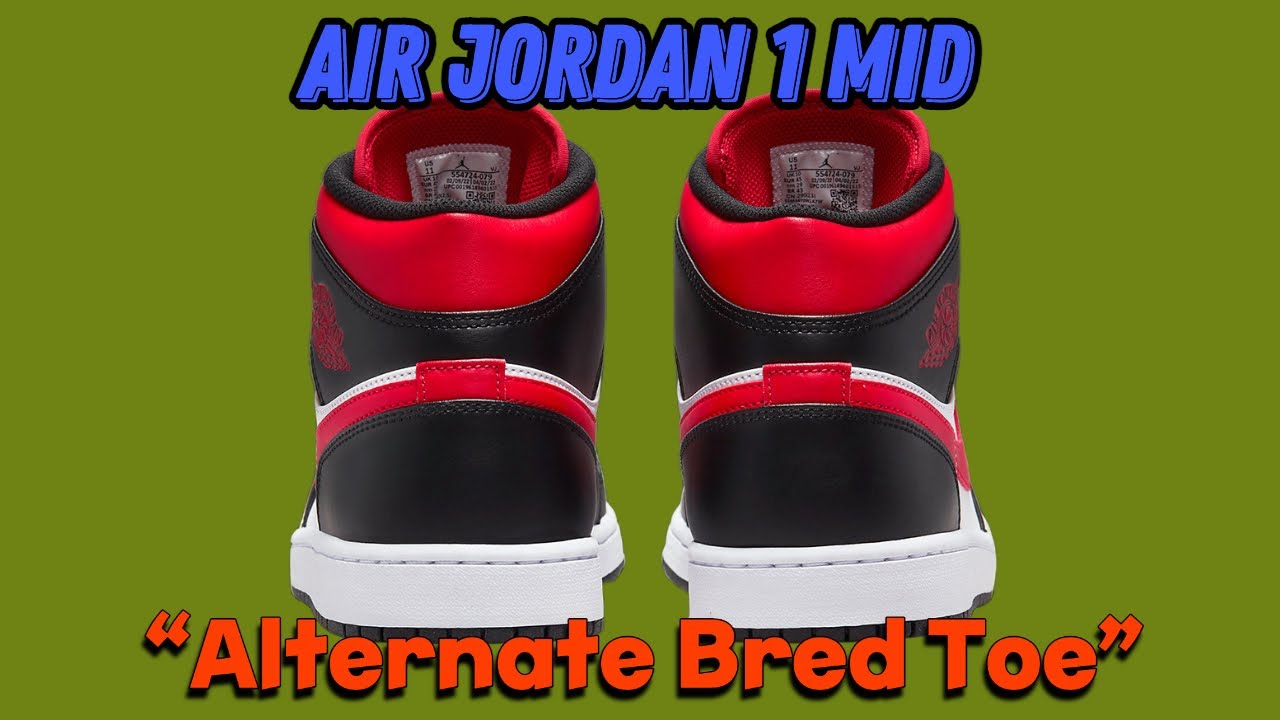 The Air Jordan 1 Mid “Alternate Bred Toe” DROPS September 21,2022 ...