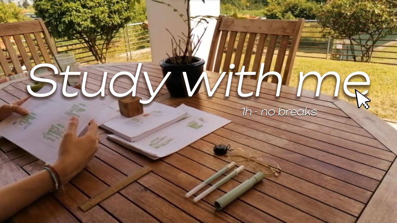1HOUR STUDY SESSION - Study with me outside, with aesthetic chill music ...