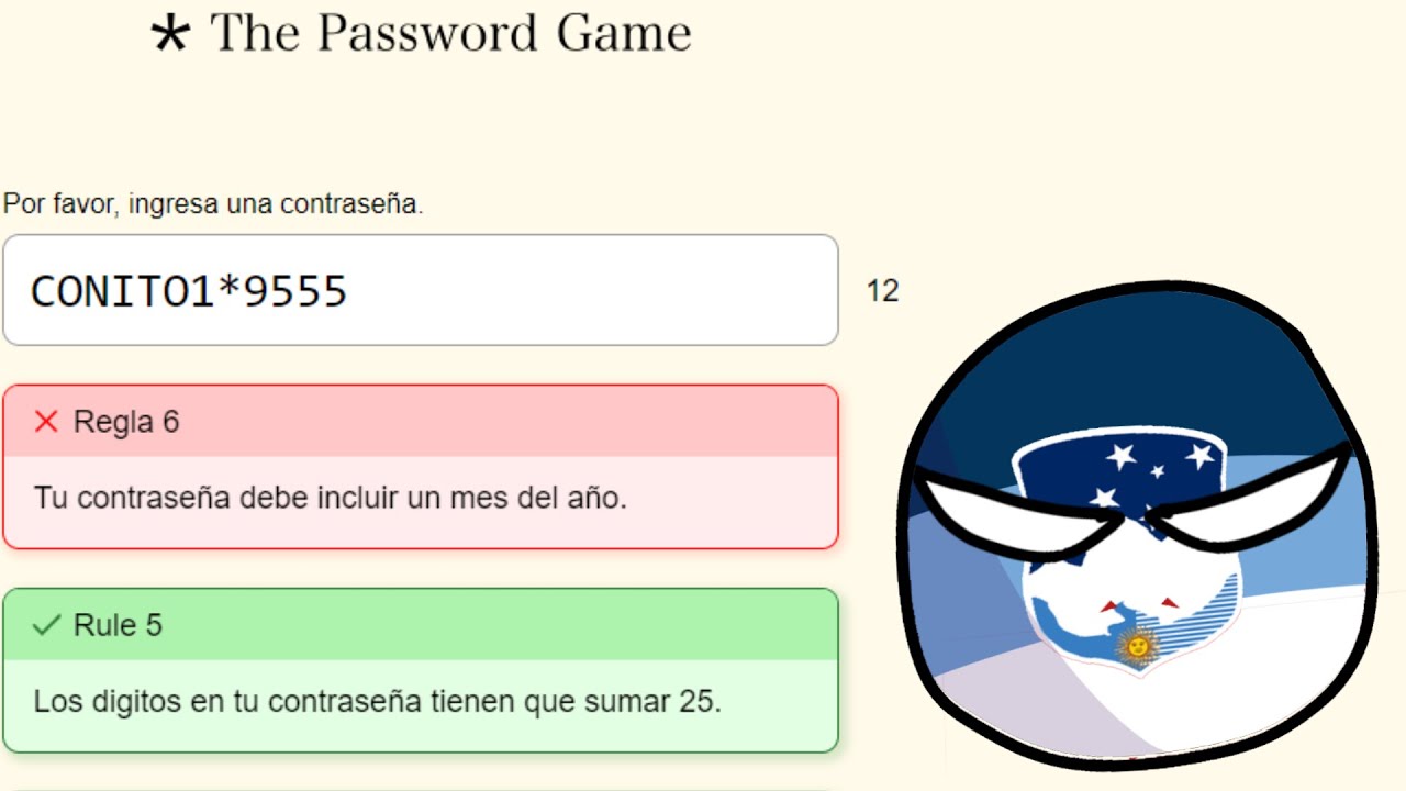 Encontrando la contraseña perfecta - The Password Game - Cono Sur - YouTube