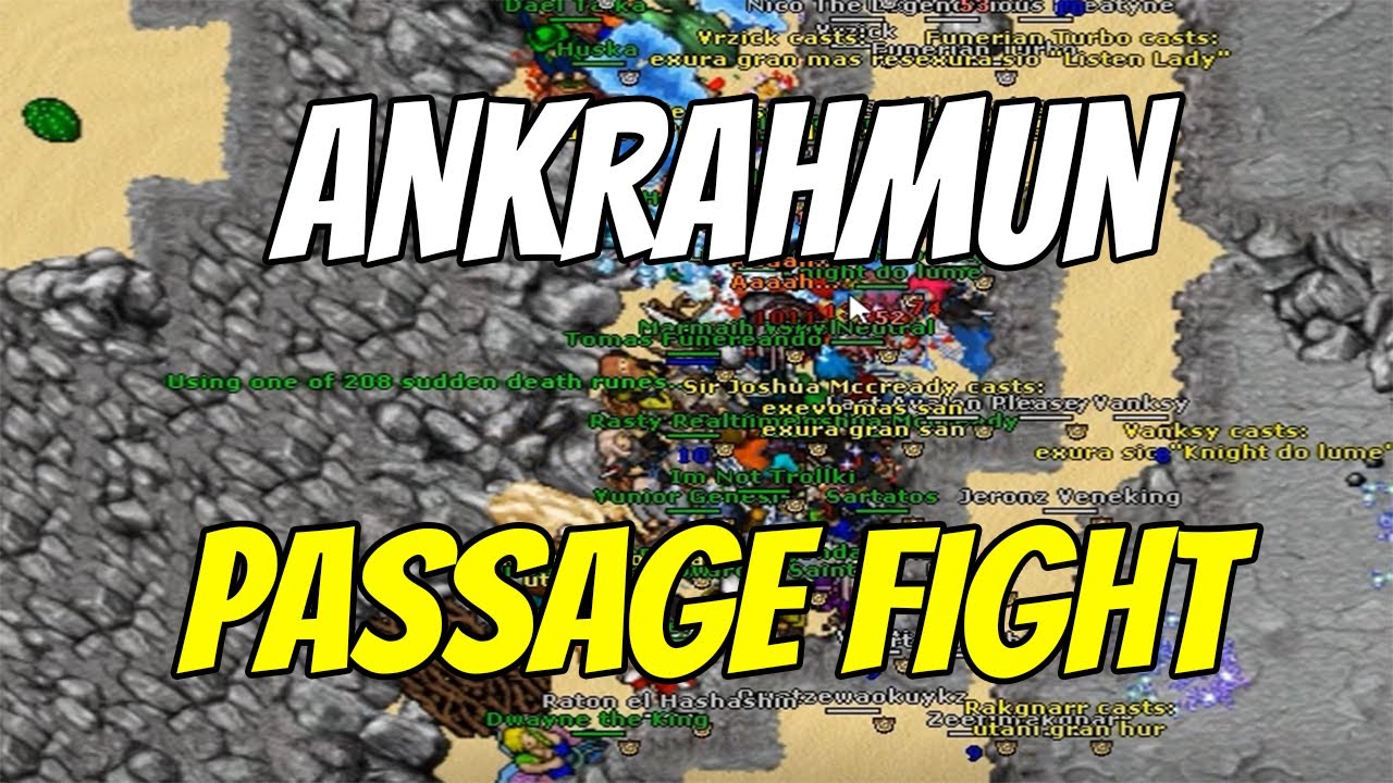 Tibia War - Funera - Ankrahmun and Passage Fight - Old Fight - YouTube